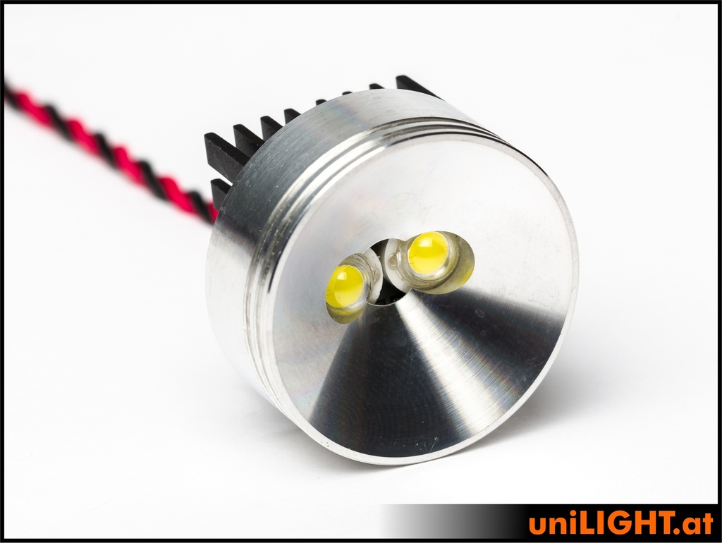 30mm Aluminum Spotlight, 8Wx2, T-FUSE | uniLIGHT.at