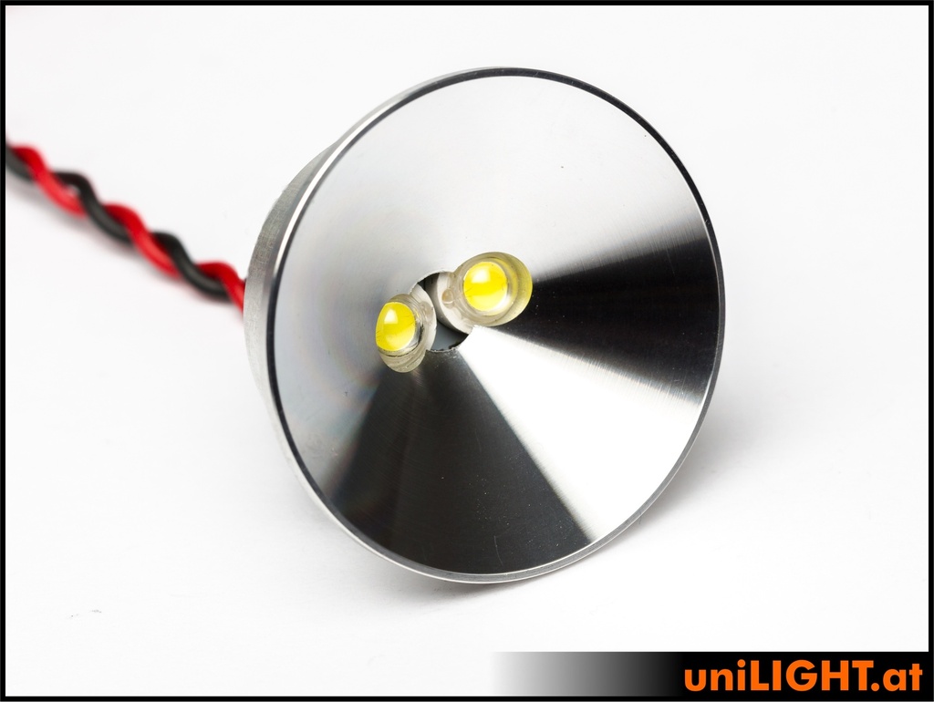 40mm Ultra Power Spotlight, 13Wx2, T-FUSE, SHORT | uniLIGHT.at
